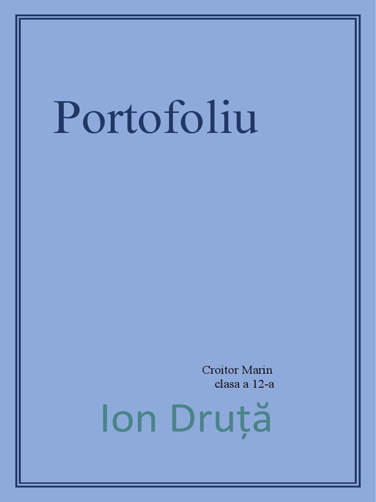 Portofoliu Limba Romana | PDF