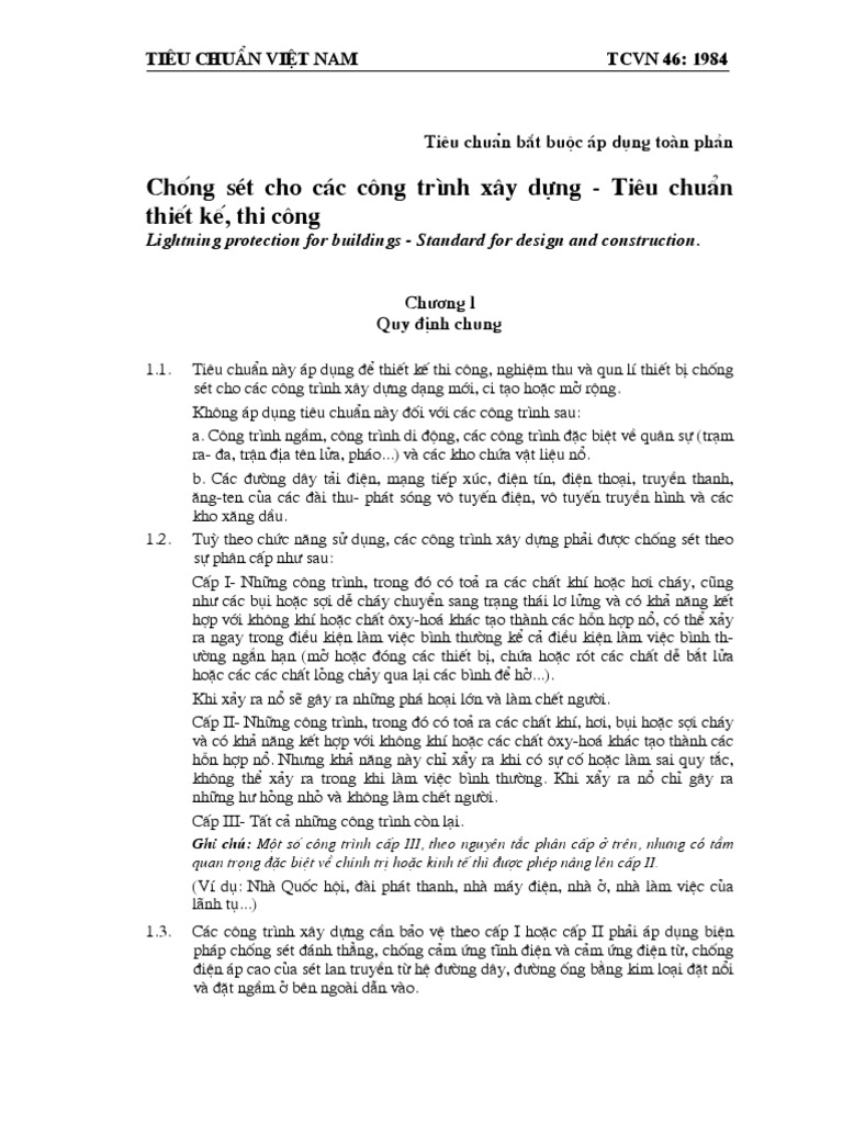 TCVN 46-1984 Chong Set Cho Cac CTXD - Tieu Chuan TK - TC | PDF