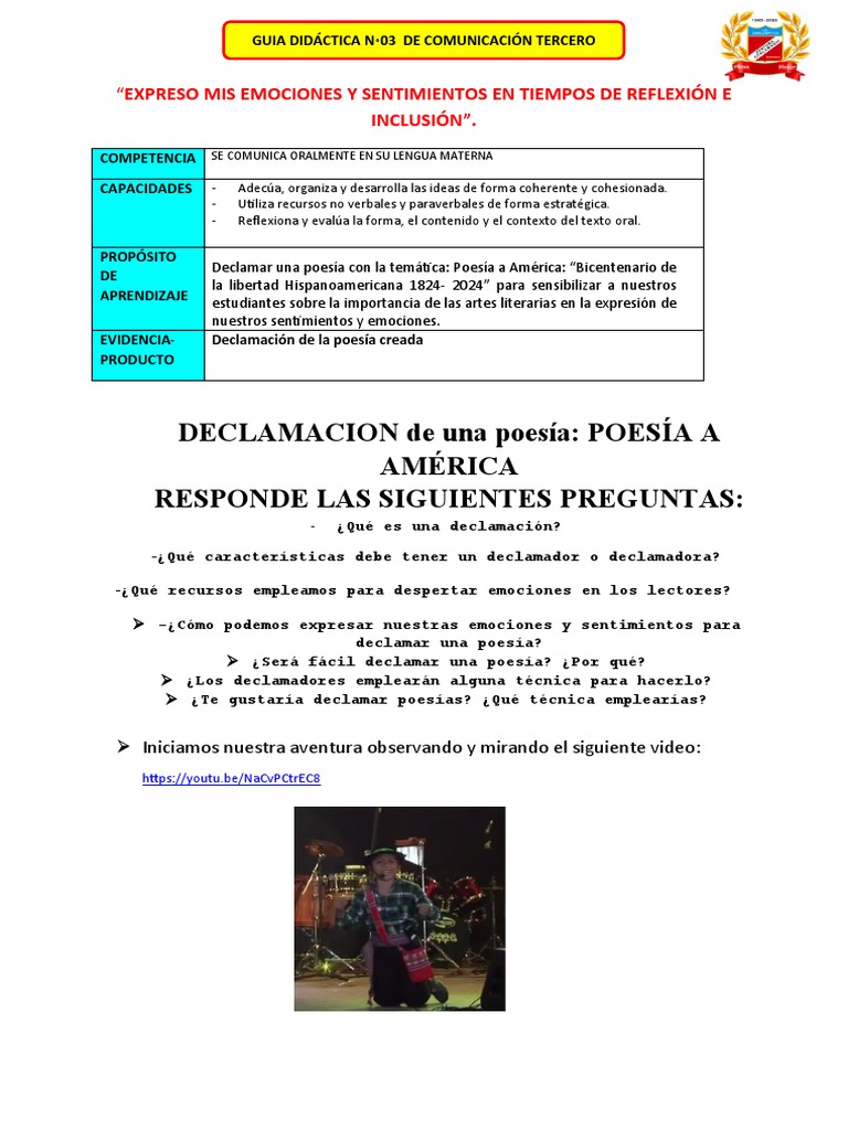 Declamación y Expresión Emocional | PDF | Poesía | Las emociones