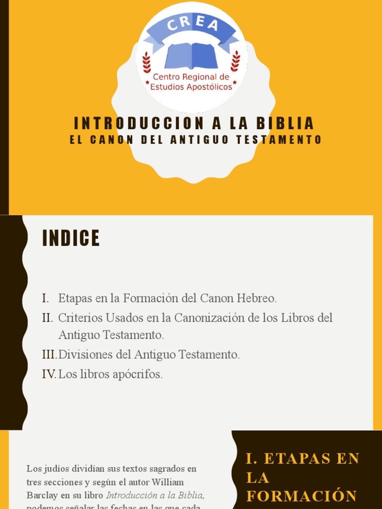 El Canon Del Antiguo Testamento Pdf Biblia Canon Bíblico