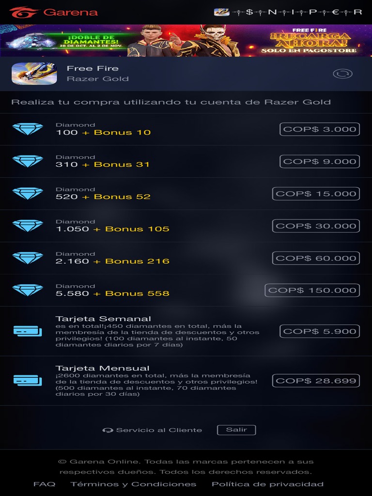 Garena Topup Center | PDF