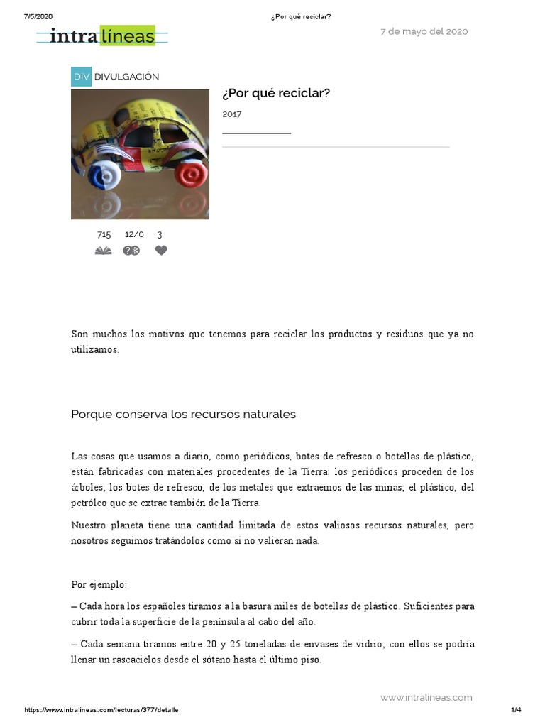 ¿Por Qué Reciclar | PDF | Reciclaje | Contaminación