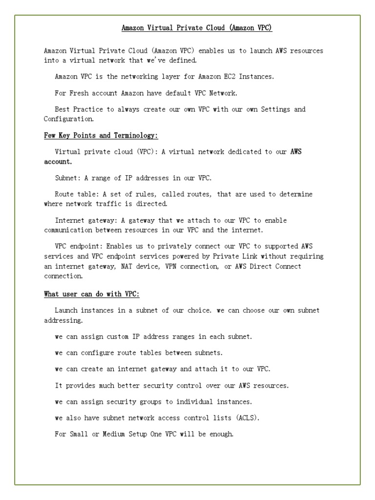 Aws VPC | PDF | Computer Network | Ip Address