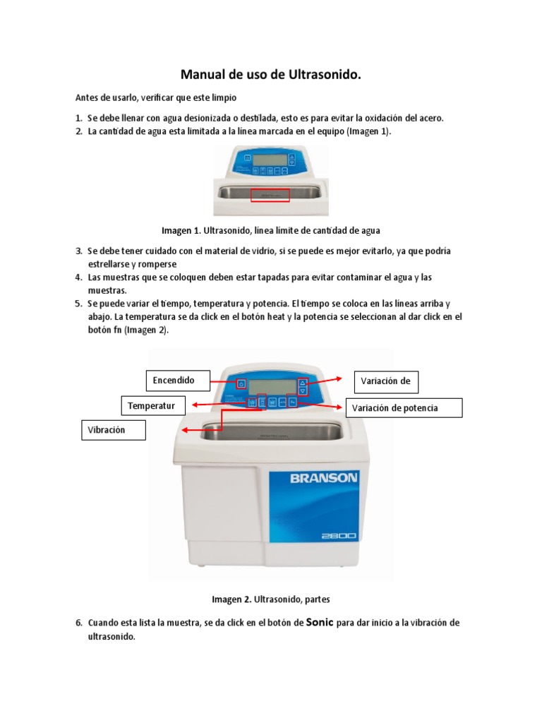 Manual de Uso de Ultrasonido | PDF