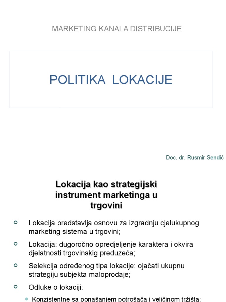 Politika Lokacije-P | PDF