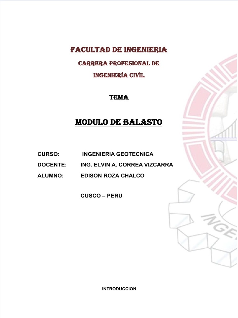 Coeficiente de Balasto | PDF | Fundación (Ingeniería) | Elasticidad ...