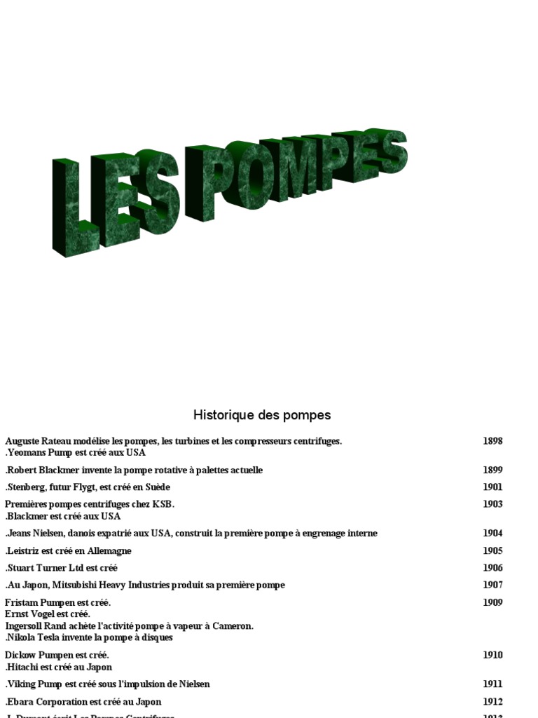 Pompes | PDF | Pompe | Rotation