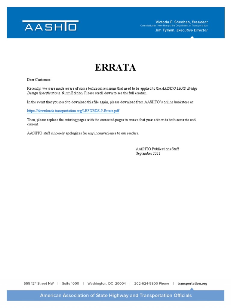 Aashto LRFD Bridge Design Specifications 9th Edition | PDF | Bending ...