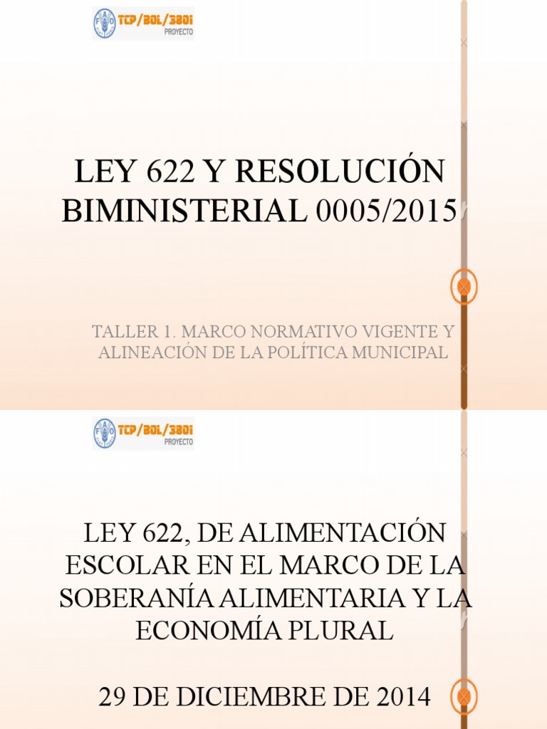 Ley 622 Del ACE Bolivia | PDF | Organización no gubernamental | Alimentos