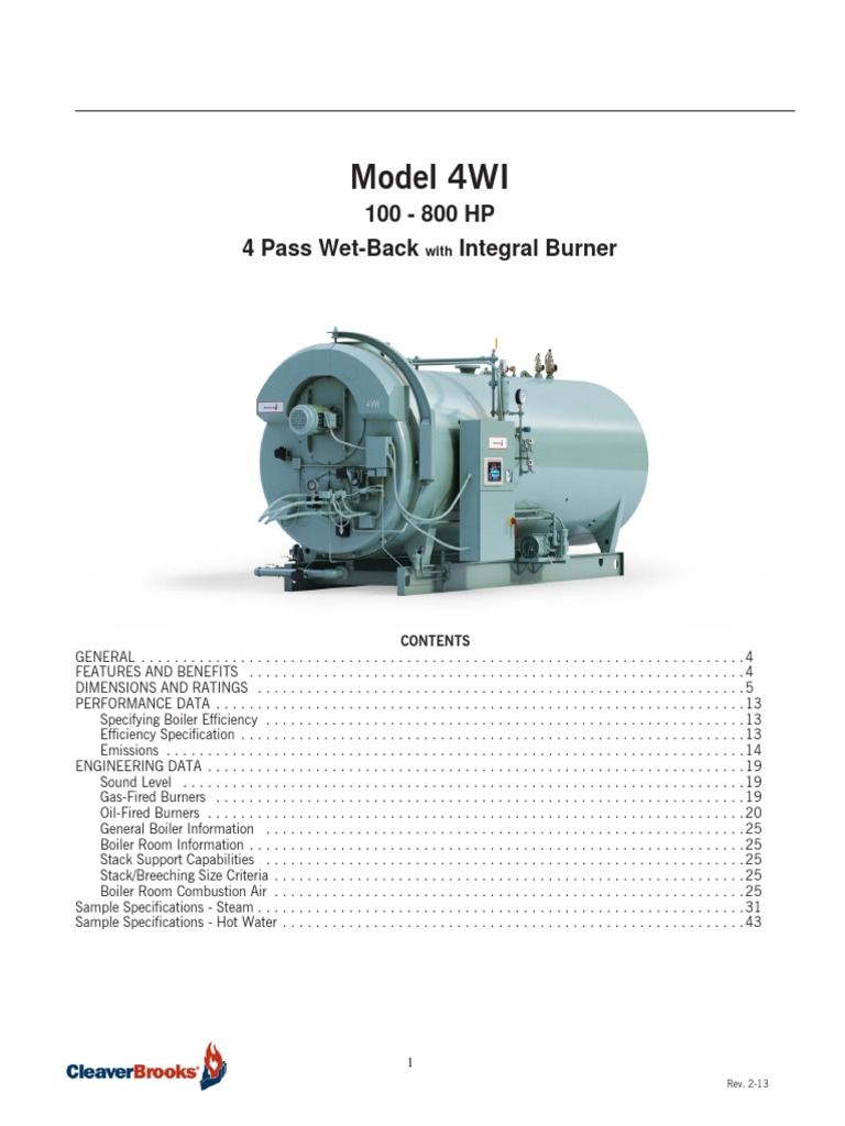 Catalogo 4WI-Boiler-Book-04-11 | PDF | Horsepower | Boiler