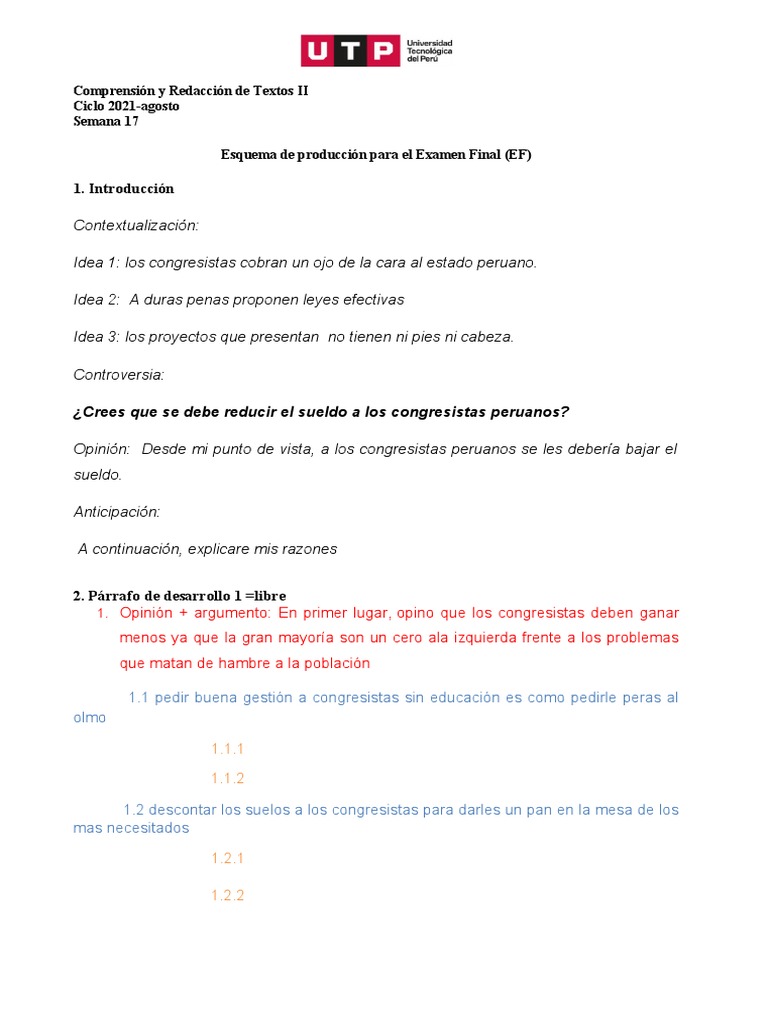 S17 - Formato para El Esquema de Producción | PDF | Perú S17 - Formato para El Esquema de Producción | PDF | Perú