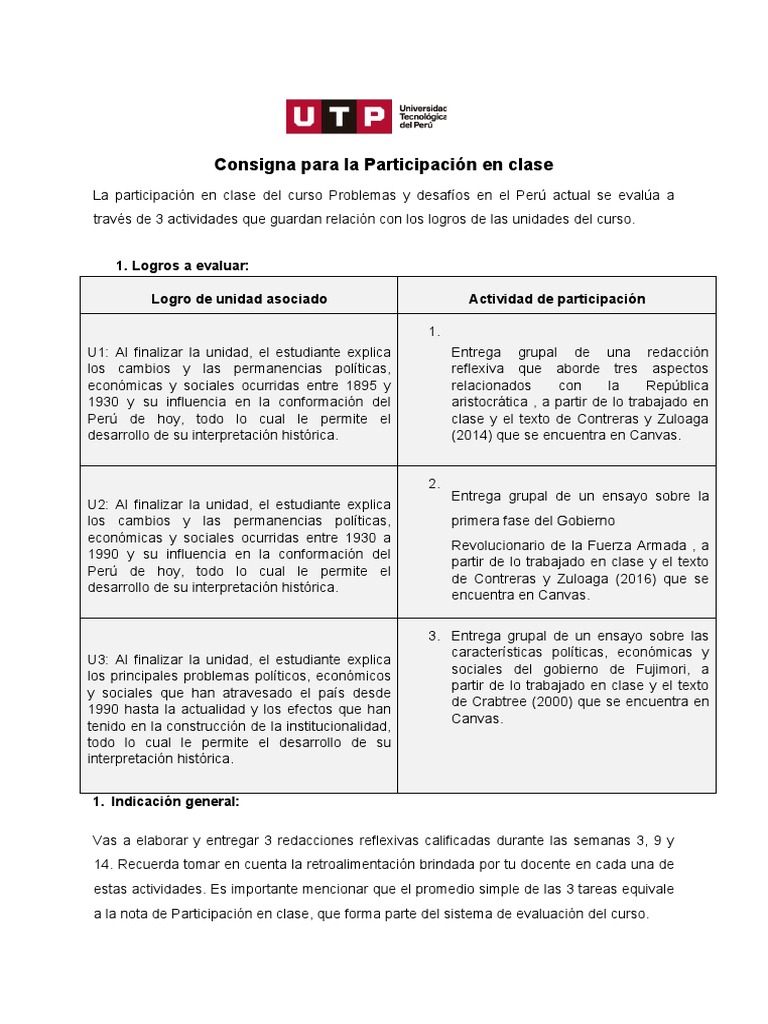 GC N06I PAConsigna 22C1M-1 | PDF | Perú | Plagio
