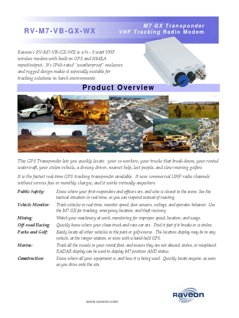 V UHF Tracking RV Series | PDF | Radio | Global Positioning System