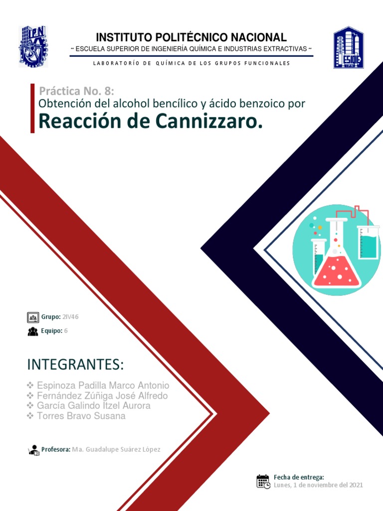 2iv46 - Equipo6 - Obtención Del Alcohol Bencílico y Ac. Benzoico ...