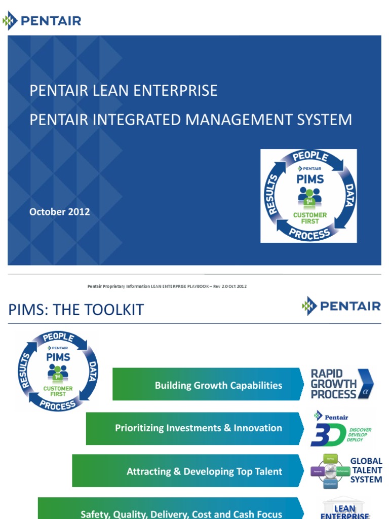 000 Intro to PIMS Playbook Playbook Rev 2.0 09052012 | PDF | Lean ...