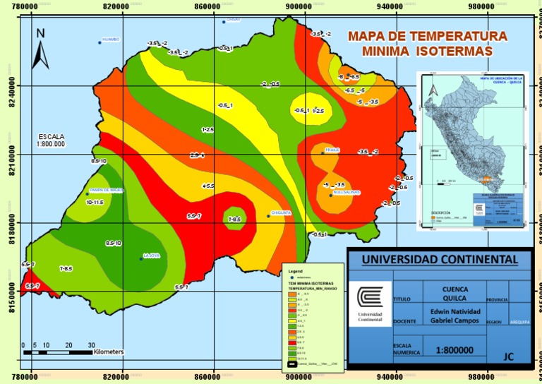 Mapa de Temperatura Minima Isotermas | PDF
