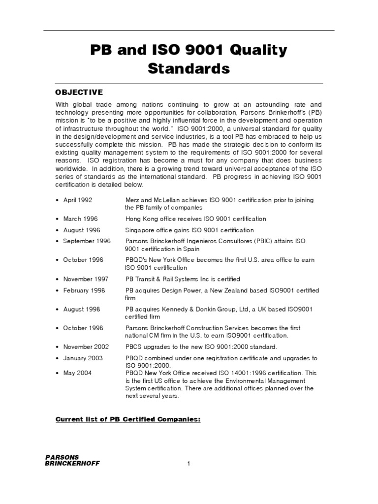 ISO 9001: Elevating PB's Global Standards | PDF | Iso 9000 | Audit
