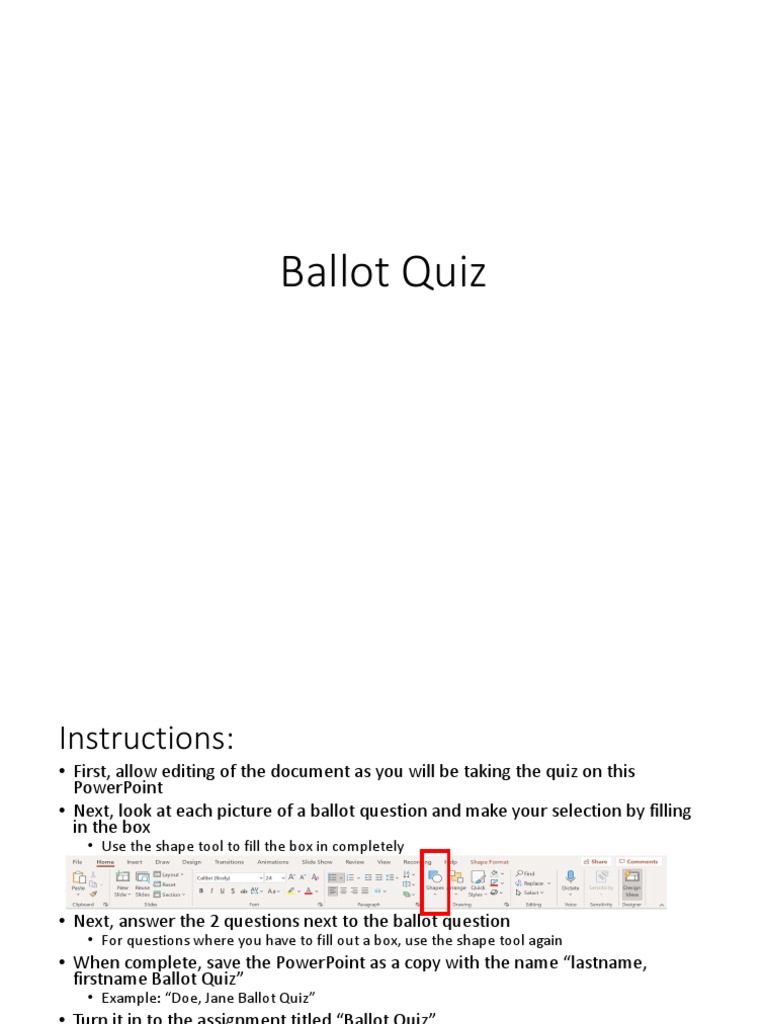 Election Ballot Quiz Guide | PDF | Elections | Primary Election