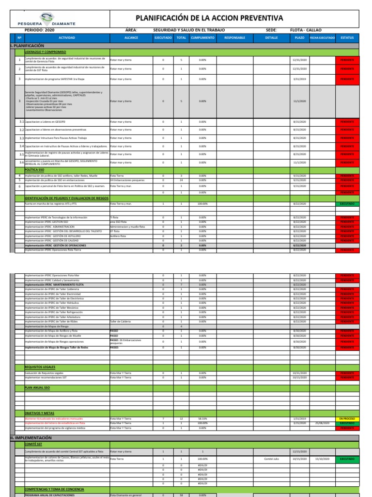 Planificacion de Accion Preventiva | PDF | La seguridad
