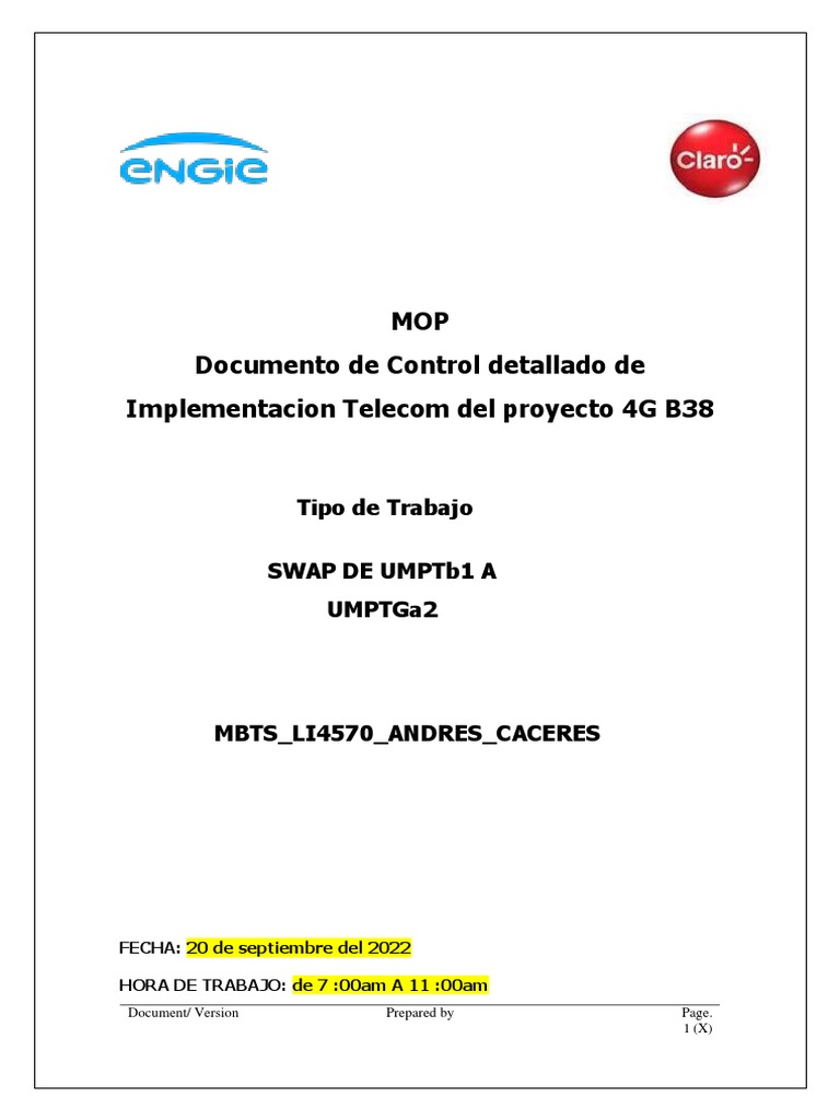 Swap UMPTb1 a UMPTGa2 en BBU | PDF | Informática