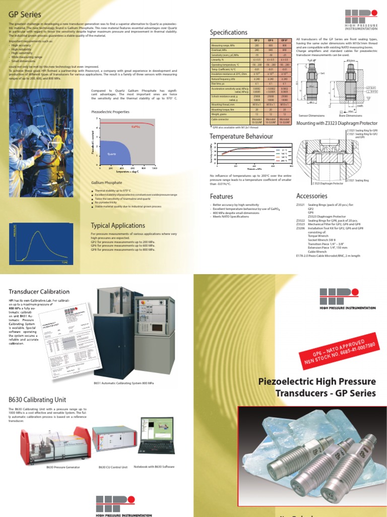 Datasheet HPI GP6 | PDF | Piezoelectricity | Electrical Engineering