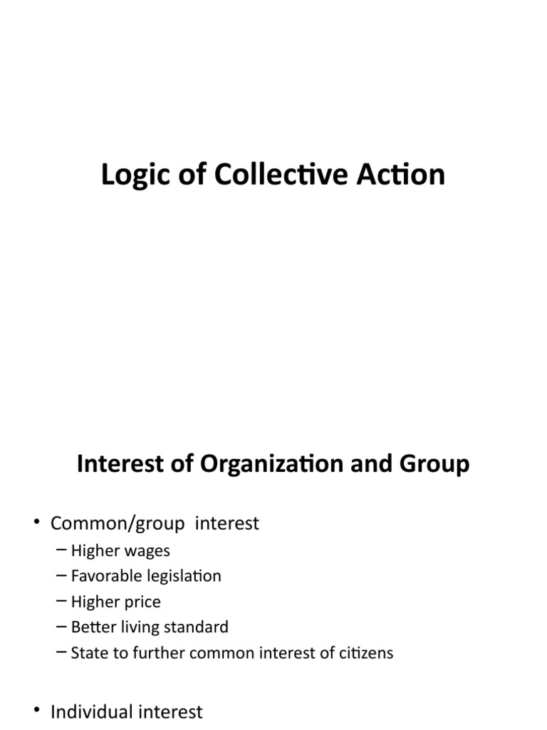 Logic of Collective Action | PDF | Collective Action | Microeconomics