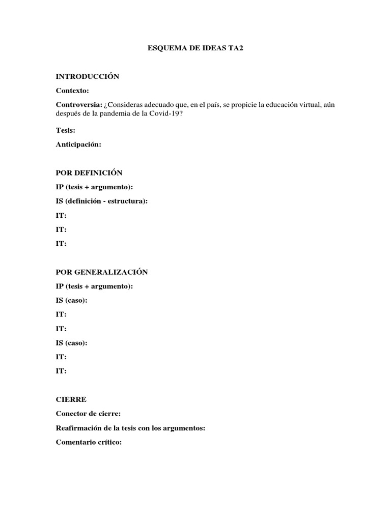 Esquema de Ideas Ta2 | PDF | Juegos y actividades | Informática