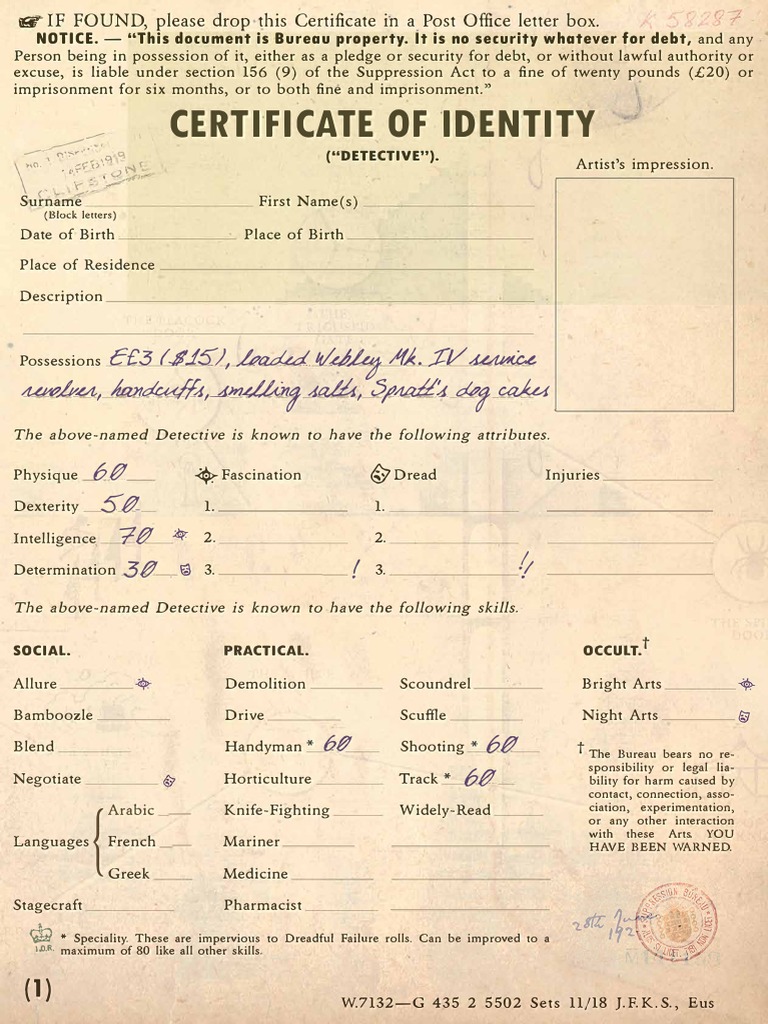 Drop Lost Identity Certificate | PDF