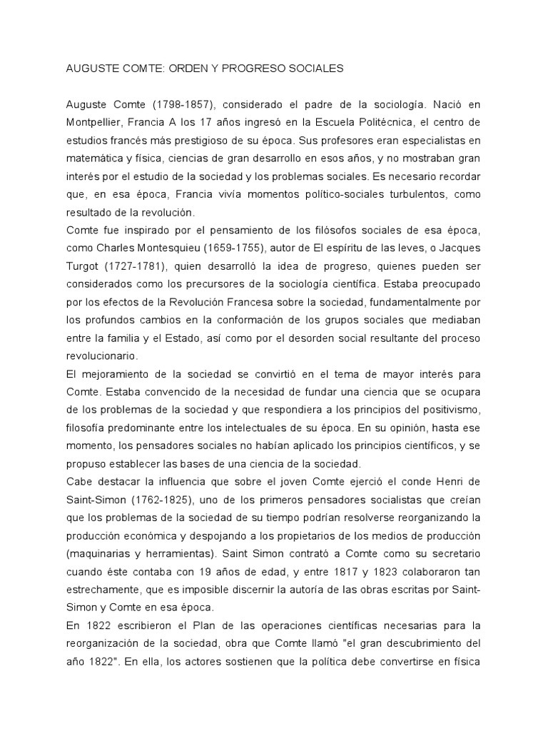 Comte, Durkhei, Weber, Kant | PDF | Emile Durkheim | Karl Marx