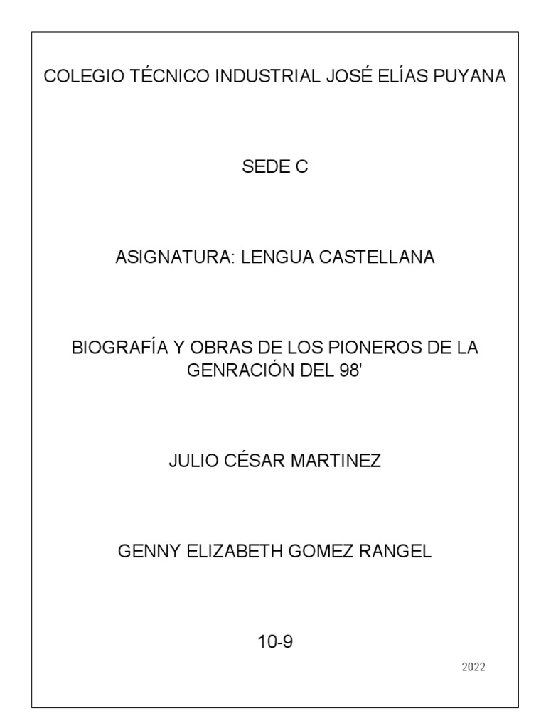 Generacion de 98' - Español | PDF