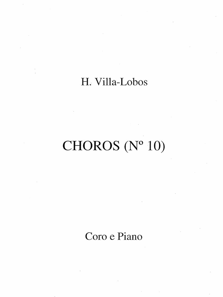 Villa-Lobos - Choros 10 - Vocal | PDF