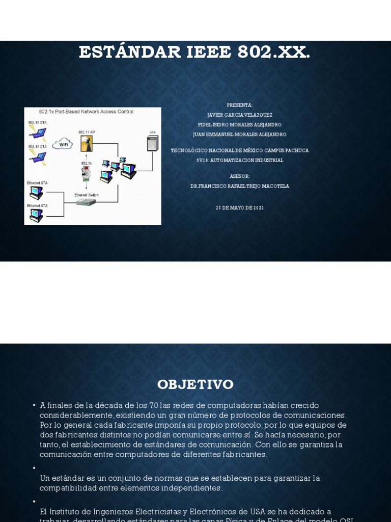 Presentacion Ieee 802, XX | PDF | Red de computadoras | Telecomunicaciones