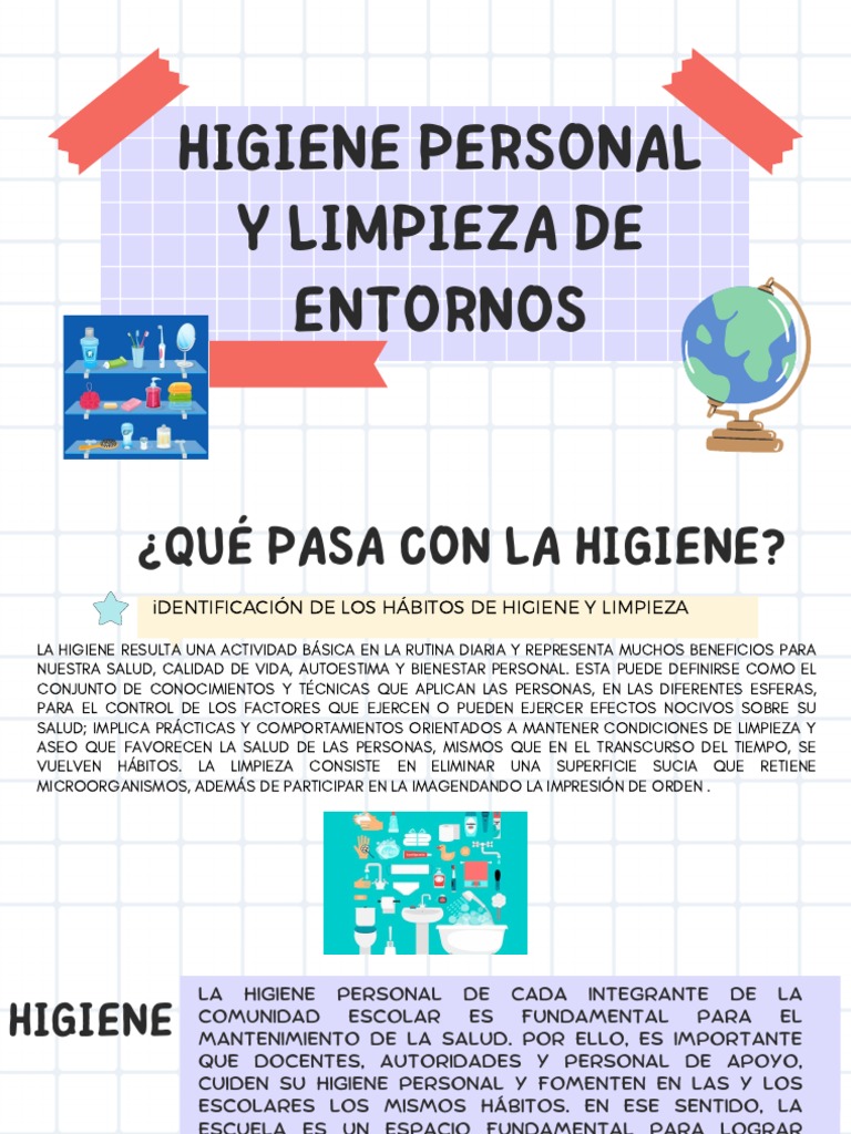 Higiene Personal y Limpieza de Entornos | PDF | Higiene | Entorno natural