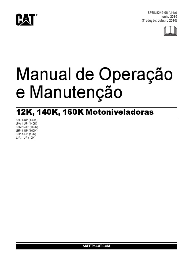 Motoniveladoras CAT 12K, 140K, 160K | Download grátis PDF | Motores ...