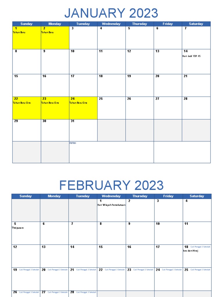 Monthly Calendar | PDF