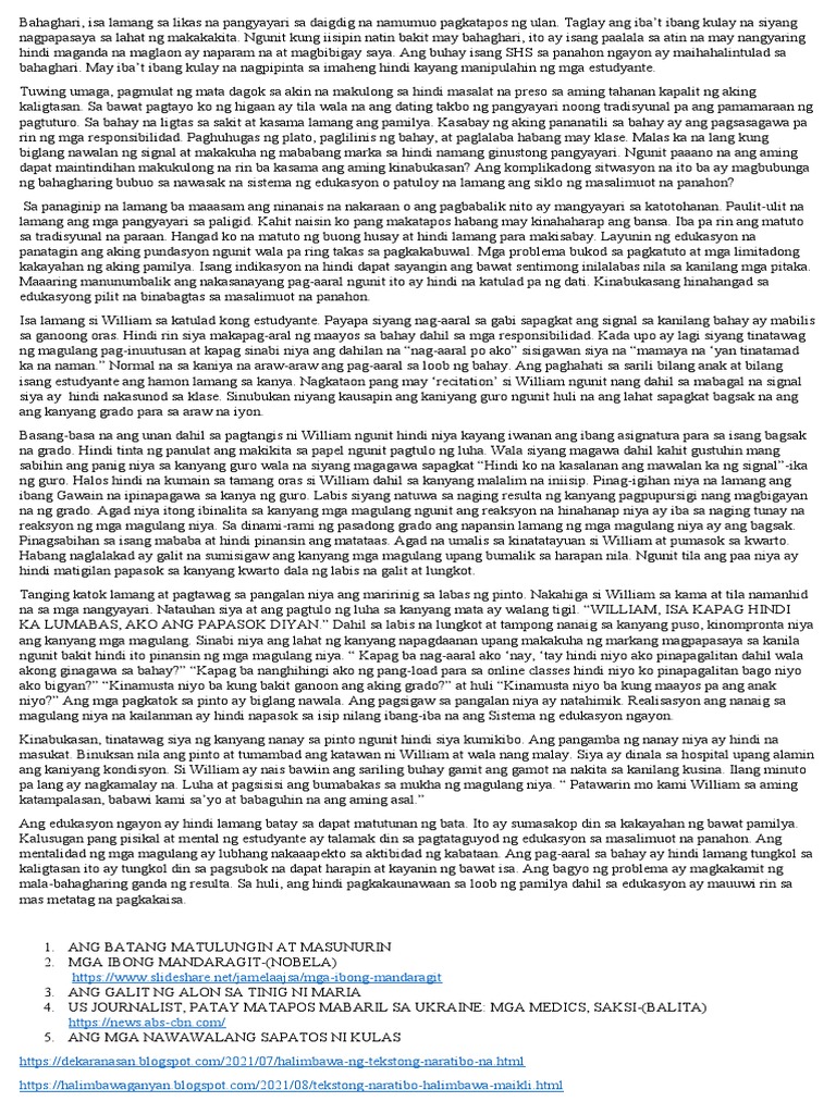 Tekstong Naratibo | PDF