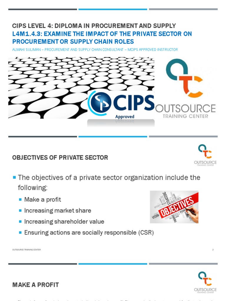 CIPS L4M1.4.3 Private Sector | PDF | Corporate Social Responsibility ...