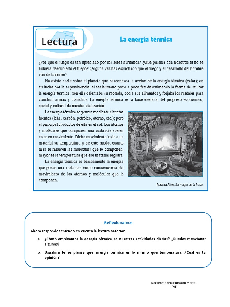 Lecturas Calor y Temperatura - Energía Térmica | PDF