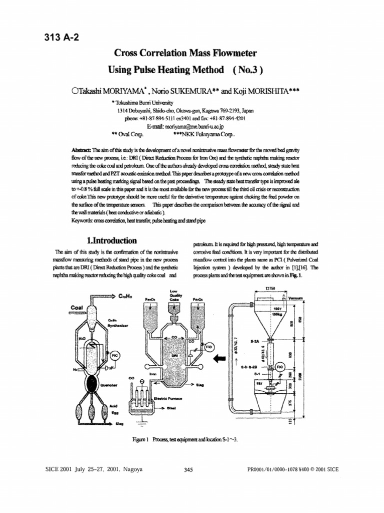 Cross Correlation Mass Flowmeter Using Pulse Heating Method No. 3 | PDF ...