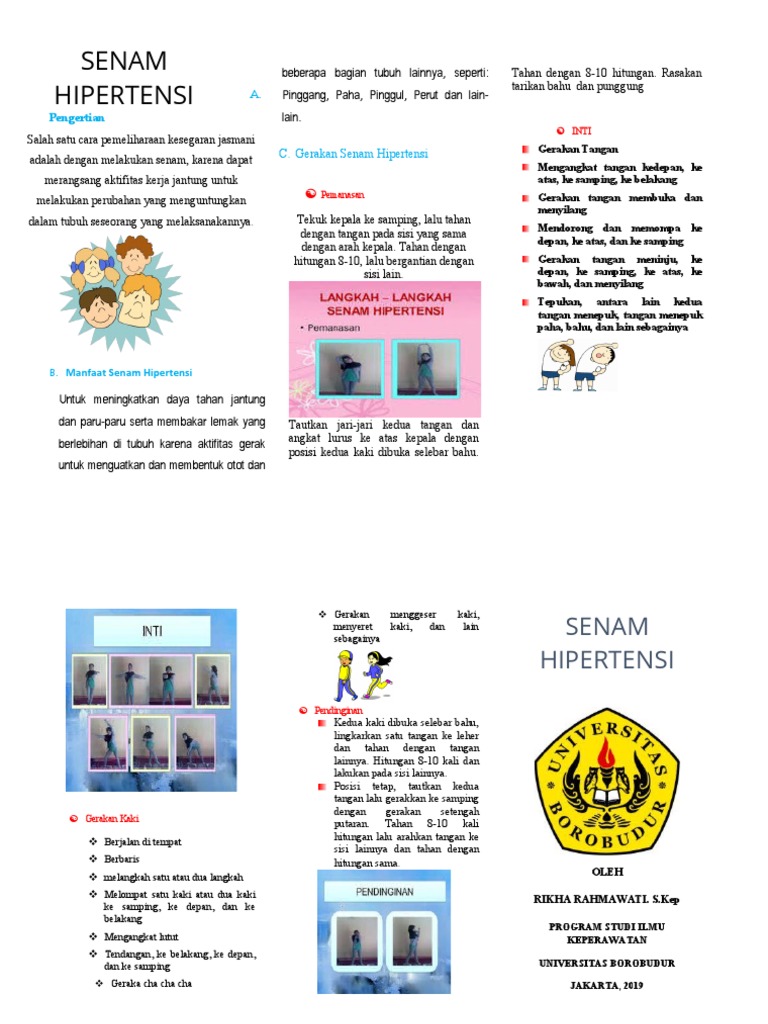 Leaflet Senam Hipertensi | PDF
