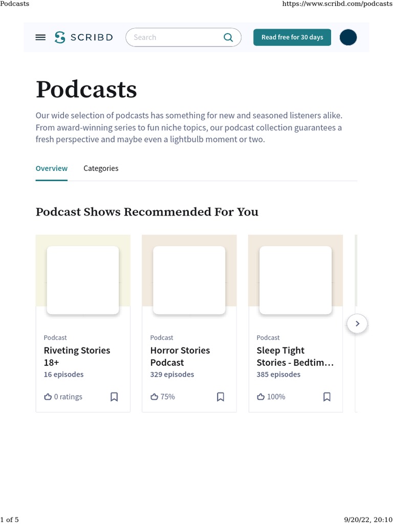 Podcasts | PDF | Podcast | Scribd