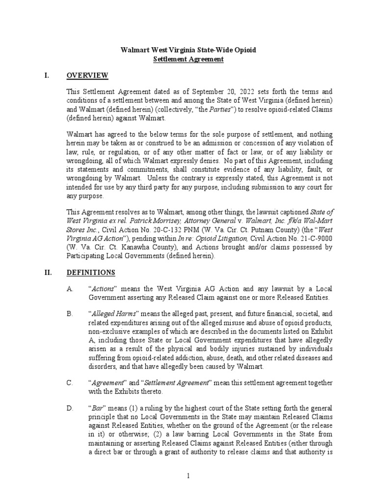 FINAL Walmart West Virginia Settlement - Both Signatures ...