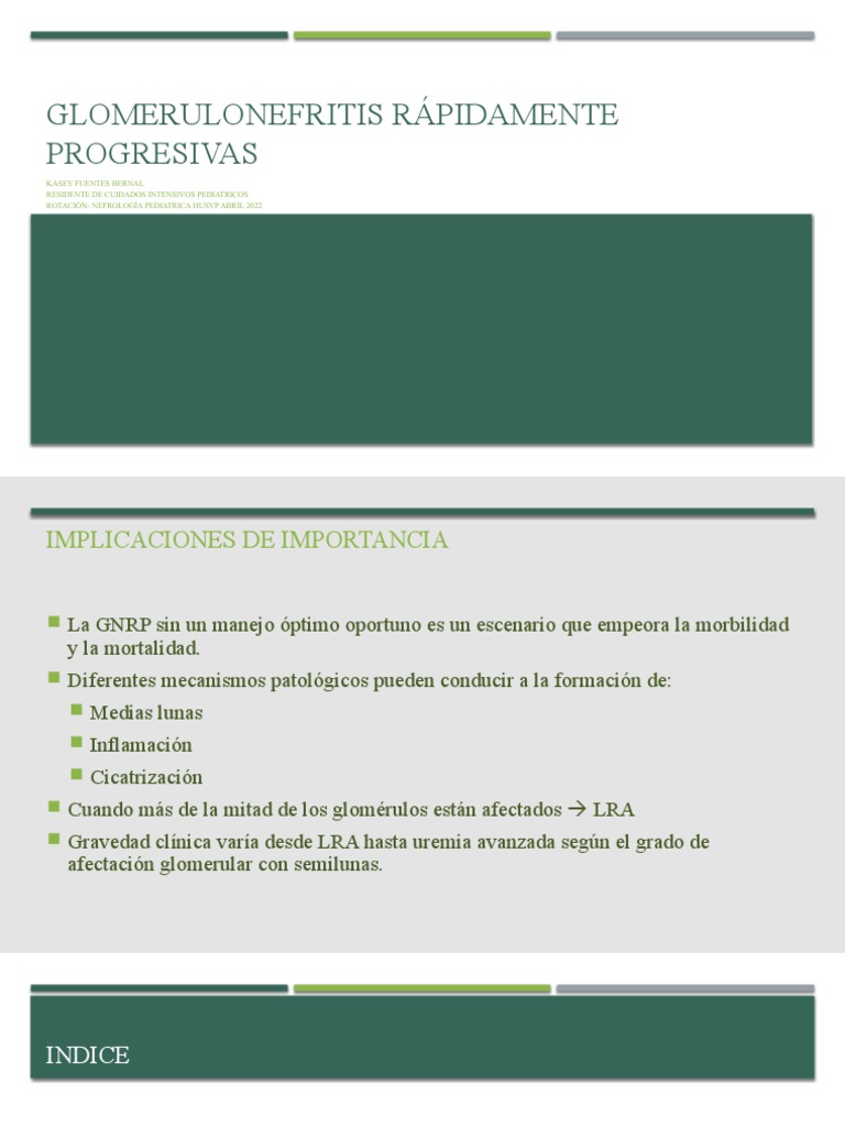 Glomerulonefritis Rápidamente Progresiva | PDF | Especialidades Medicas | Medicina CLINICA