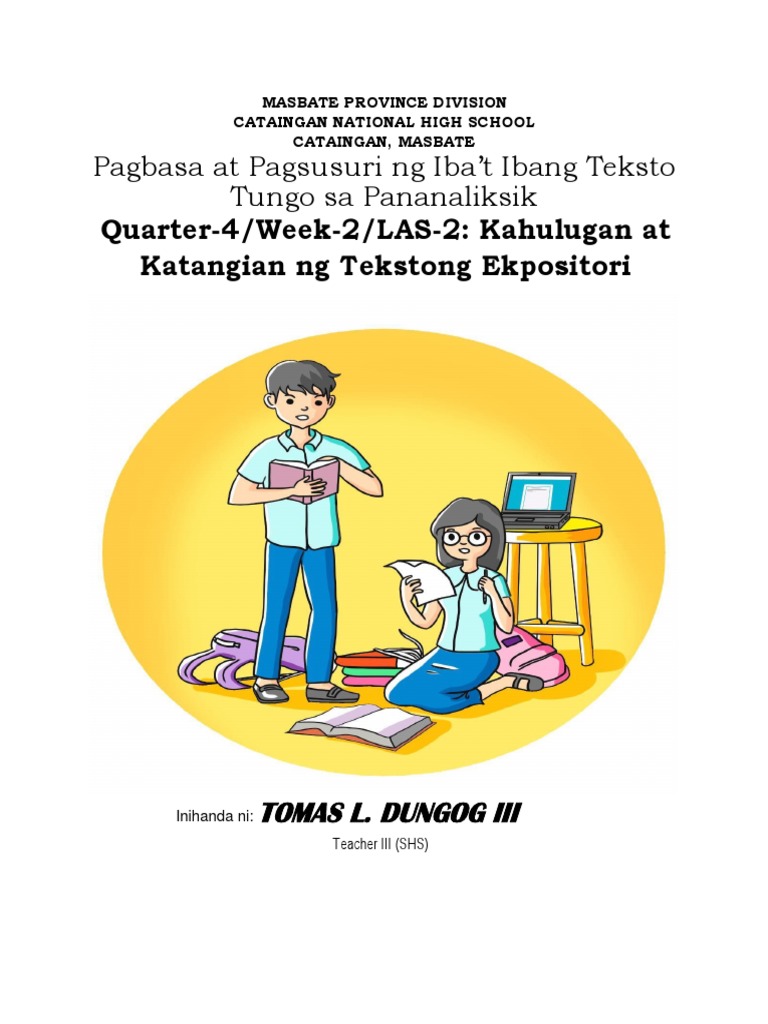 Q4 WK 2 (Pagbasa) Las 2 | PDF