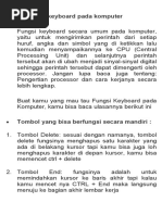 Mengenal Fungsi Tombol CTRL A Sampai Z Pada Keyboard | PDF