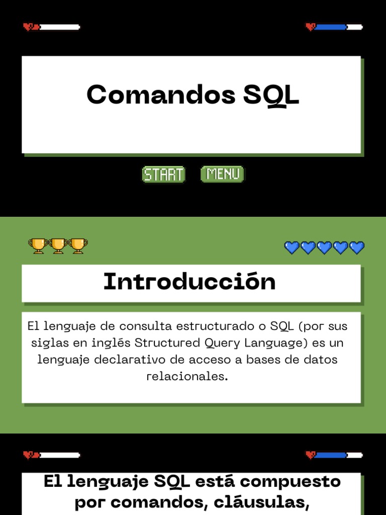 Comandos Sql Y Tipos De Datos Sql Pdf Sql Ingeniería De Software