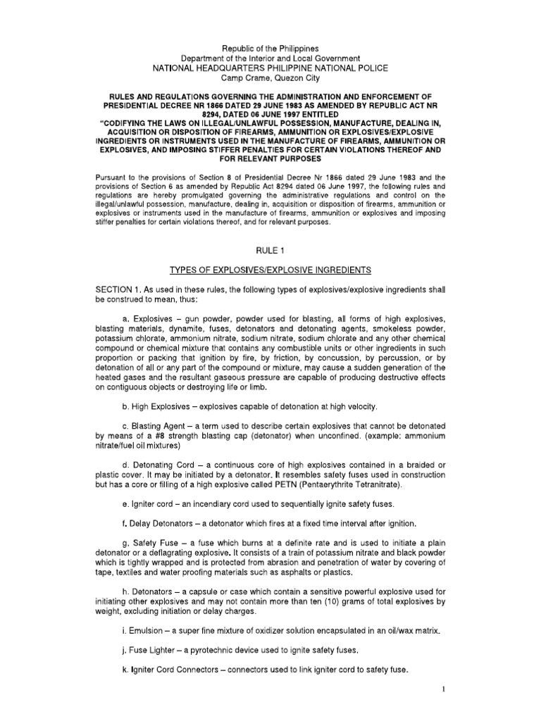 IRR Explosives | PDF