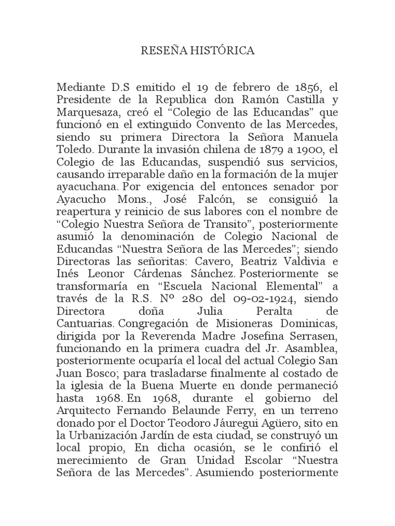 Reseña Histórica | PDF