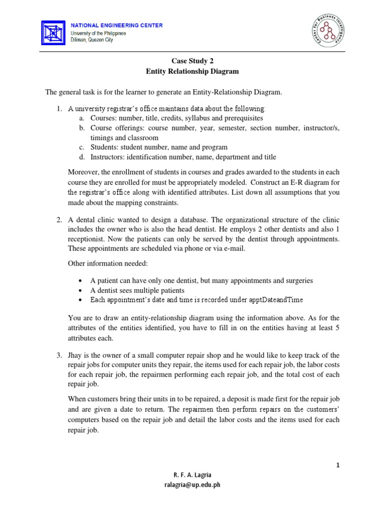 Case 2 - Entity Relationship Diagram | PDF | Dentist | Computing Case 2 - Entity Relationship Diagram | PDF | Dentist | Computing