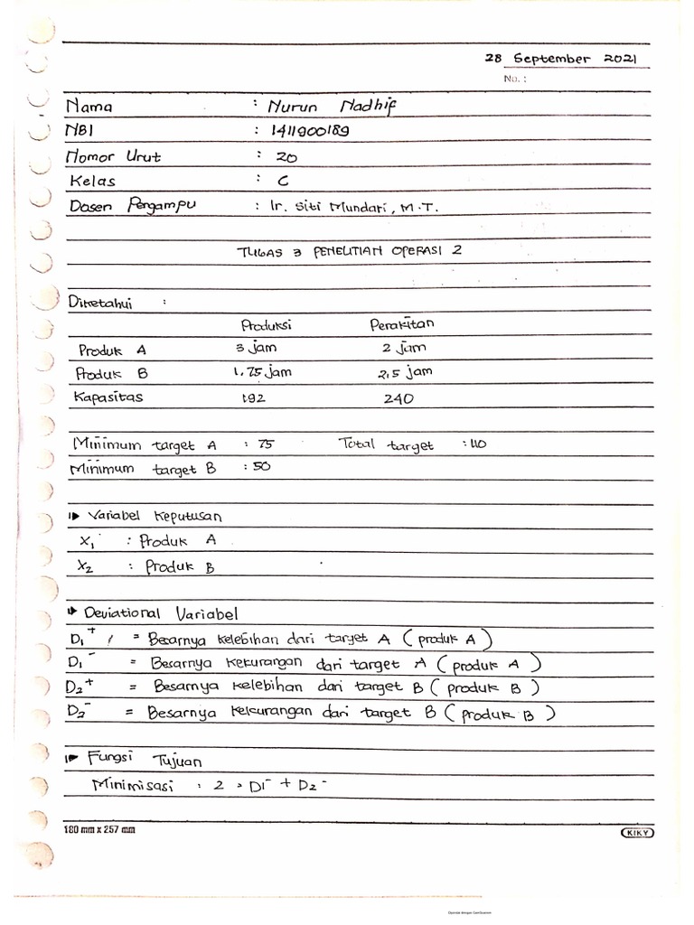 20 - 1411900189 - Nurun Nadhif - Tugas 3 PO 2 | PDF